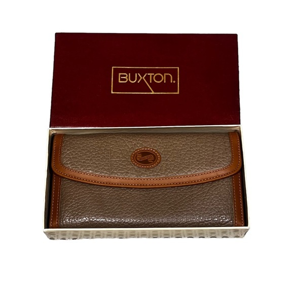 Buxton | Bags | New Vintage Buxton Leather Organizer Clutch With Magic ...